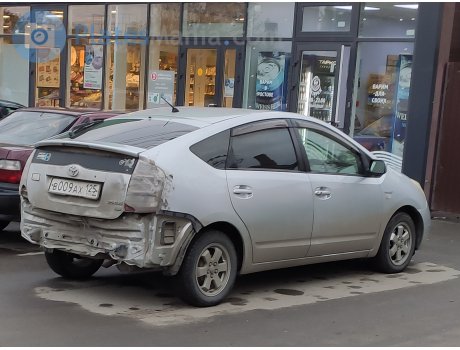 в009ах125, Toyota Prius (Maritime (Primorye) Krai) License plate Russia