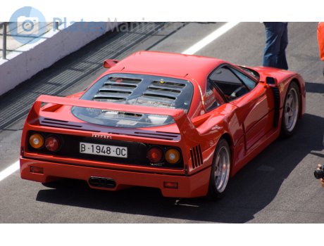 B 1948 OC, Ferrari F40 (Barcelona) License plates of Spain