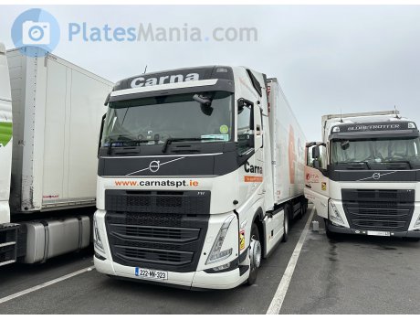 222-MN-323, Volvo FH (Monaghan) License plate of Ireland