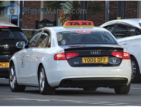 YO05 OFF, Audi A4 (Sheffield) License plate of the United Kingdom