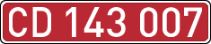 CD 143 007, Toyota Land Cruiser Prado (Ghana) License plates of Spain