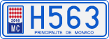 H563, Mercedes-Benz CLS-Klasse , License plate of Monaco
