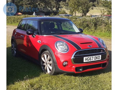 HG67 OKO, MINI Hatch (Bournemouth) License plate of the United Kingdom