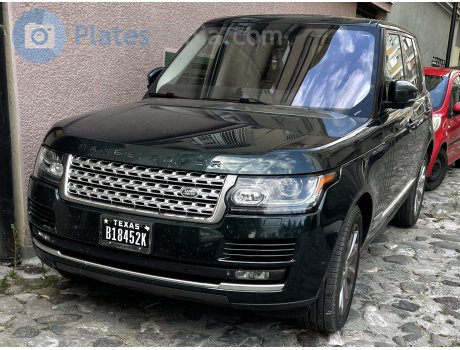 B18452K, Land Rover Range Rover (Texas) License plate of the USA