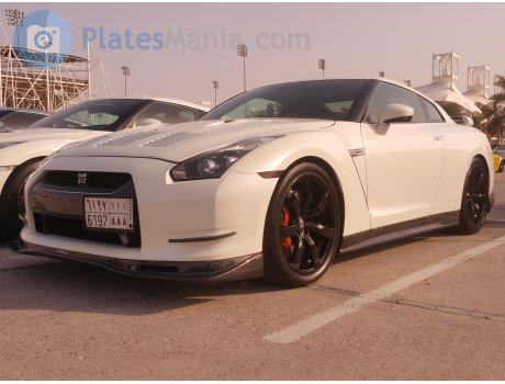 ‎٦١٩٧‎ ‎أ أ أ‎ / 6197 AAA, Nissan GT-R License plate of Saudi Arabia