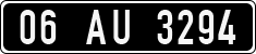 06 AU 3294, Otokar Sultan (Ankara) License plate of Turkey