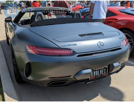 EVOLVE1, Mercedes-Benz AMG GT (Texas) License plate of the USA