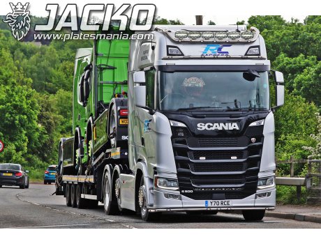 Y70 RCE, Scania S-Series (Peterborough) License plate of the United Kingdom