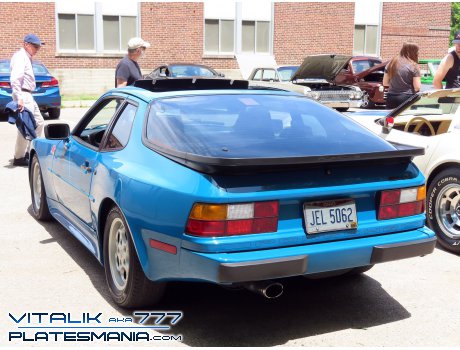 JEL 5062, Porsche 944 (Ohio) License plate of the USA