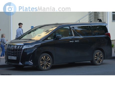 к666кк60, Toyota Alphard (Pskov Oblast) License plate Russia