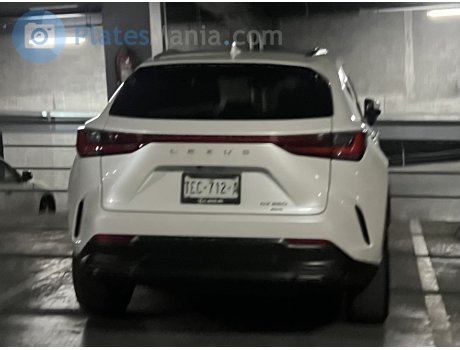 TEC-712-A, Lexus NX (Nuevo León) License plate of Mexico