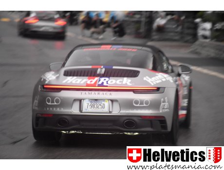 7-98325D, Porsche 911 (Montana / Flathead) License plate of the USA