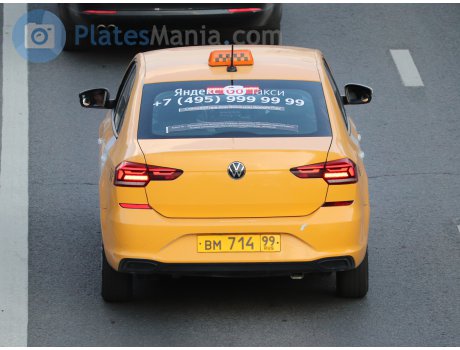 вм 714 99, Volkswagen Polo (Moscow City) License plate Russia