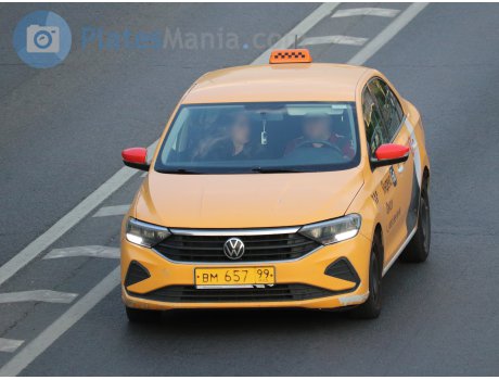 вм 657 99, Volkswagen Polo (Moscow City) License plate Russia