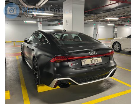 K 87873, Audi RS7 (Dubai) License plate of the UAE