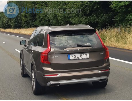FSL 812, Volvo XC90 , License plate of Sweden