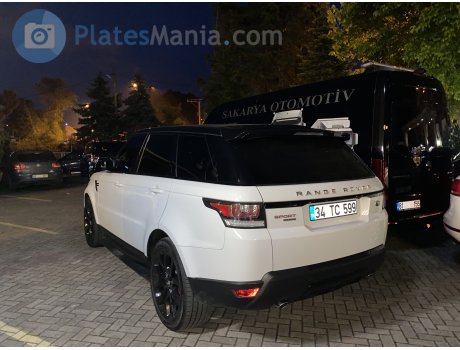 34 TC 599, Land Rover Range Rover Sport (İstanbul) License plate of Turkey
