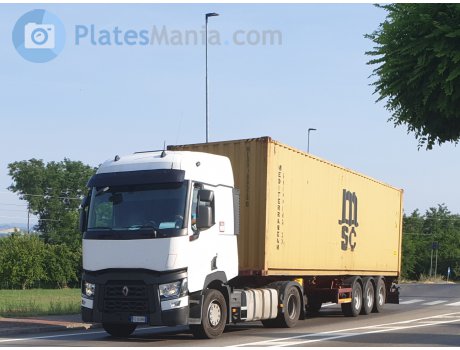 FD 560 RB, Renault Trucks T (Reggio Emilia) License plate of Italy
