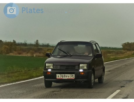 а769ру08, Lada (VAZ) 1111 Ока (Republic of Kalmykia) License plate Russia