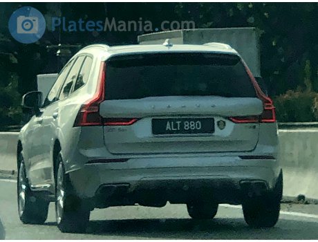 ALT 880, Volvo XC60 (Perak State) License plate of Malaysia
