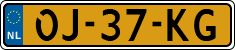 OJ-37-KG, , License plate of the Netherlands