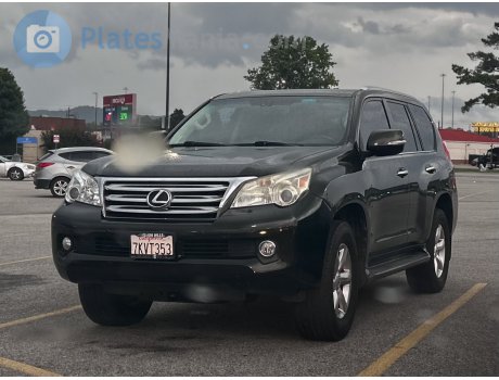 7KVT353, Lexus GX (California) License plate of the USA