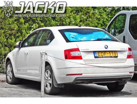 EDF-119, Skoda Octavia , license plates of Hungary