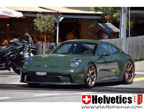 ZH 409348, Porsche 911 (Zurich) License plate of Switzerland