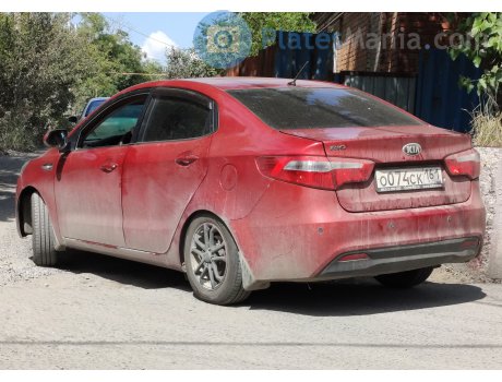 о074ск161, Kia Rio (Rostov-on-Don Oblast) License plate Russia