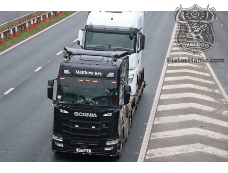 MD71 KEY, Scania R-series (Manchester) License plate of the United Kingdom