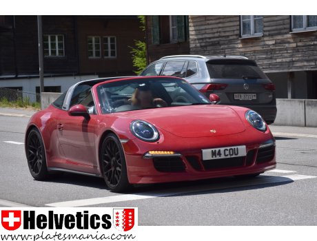 M4 COU, Porsche 911 (Bristol) License plate of the United Kingdom