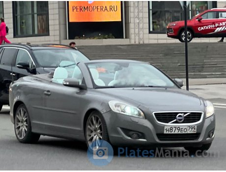н879ео799, Volvo C70 (Moscow City) License plate Russia