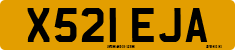 X521 EJA, Ford Fiesta (Manchester) License plate of the United Kingdom