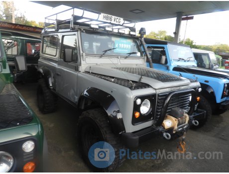 H816 VCG, Land Rover Defender (Bournemouth) License plate of the United ...