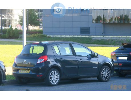 BF09 CTZ, Renault Clio (Birmingham) License plate of the United Kingdom