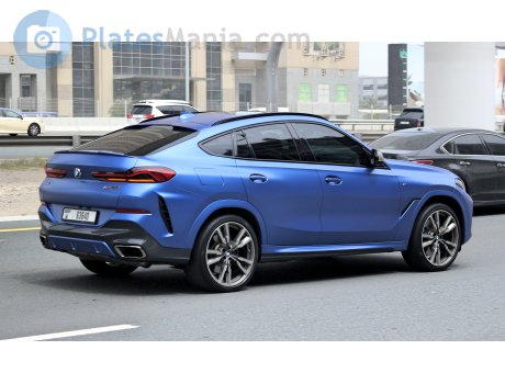 W 63640, BMW X6 (Dubai) License plate of the UAE