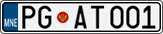 PG AT001, Renault Kangoo (Podgorica) License plate of Montenegro
