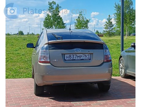 н837мр761, Toyota Prius (Rostov-on-Don Oblast) License plate Russia