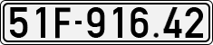 51F-916.42, Mazda CX-5 (Ho Chi Minh Municipality) License plate of Vietnam