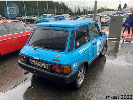 GR 0960 K, Autobianchi A112 (Granada) License plates of Spain