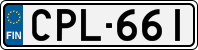 CPL-661, Sunlight Cliff , License plate of Finland