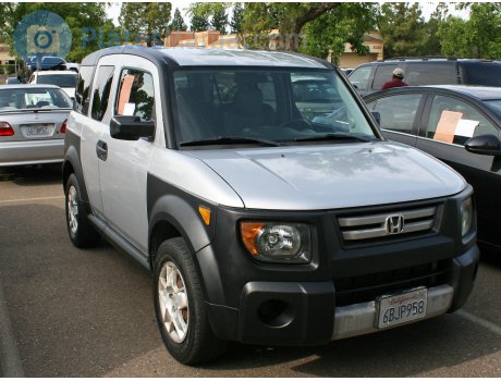 6BJP958, Honda Element (California) License plate of the USA