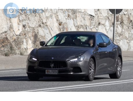 L 7373, Maserati Ghibli , License plate of Andorra