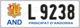 L 9238, Porsche Macan , License plate of Andorra