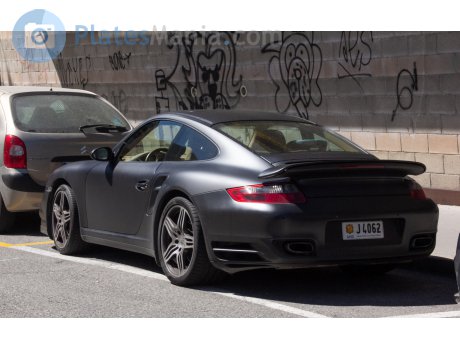 J 4062, Porsche 911 , License plate of Andorra