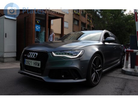 0921 HRM, Audi RS6 , License plates of Spain