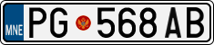 PG 568AB, Schmitz SCS (Podgorica) License plate of Montenegro