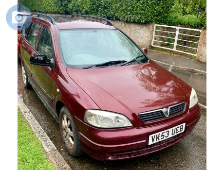 VK53 UCB, Vauxhall Astra (Worcester) License plate of the United Kingdom