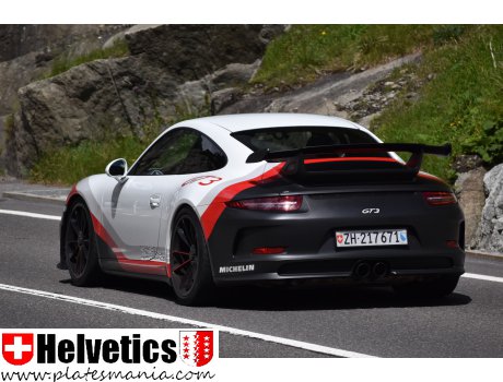 ZH 217671, Porsche 911 (Zurich) License plate of Switzerland