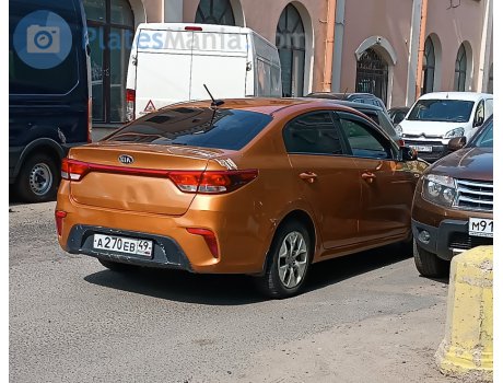 а270ев49, KIA Rio (Magadan Oblast) License plate Russia
